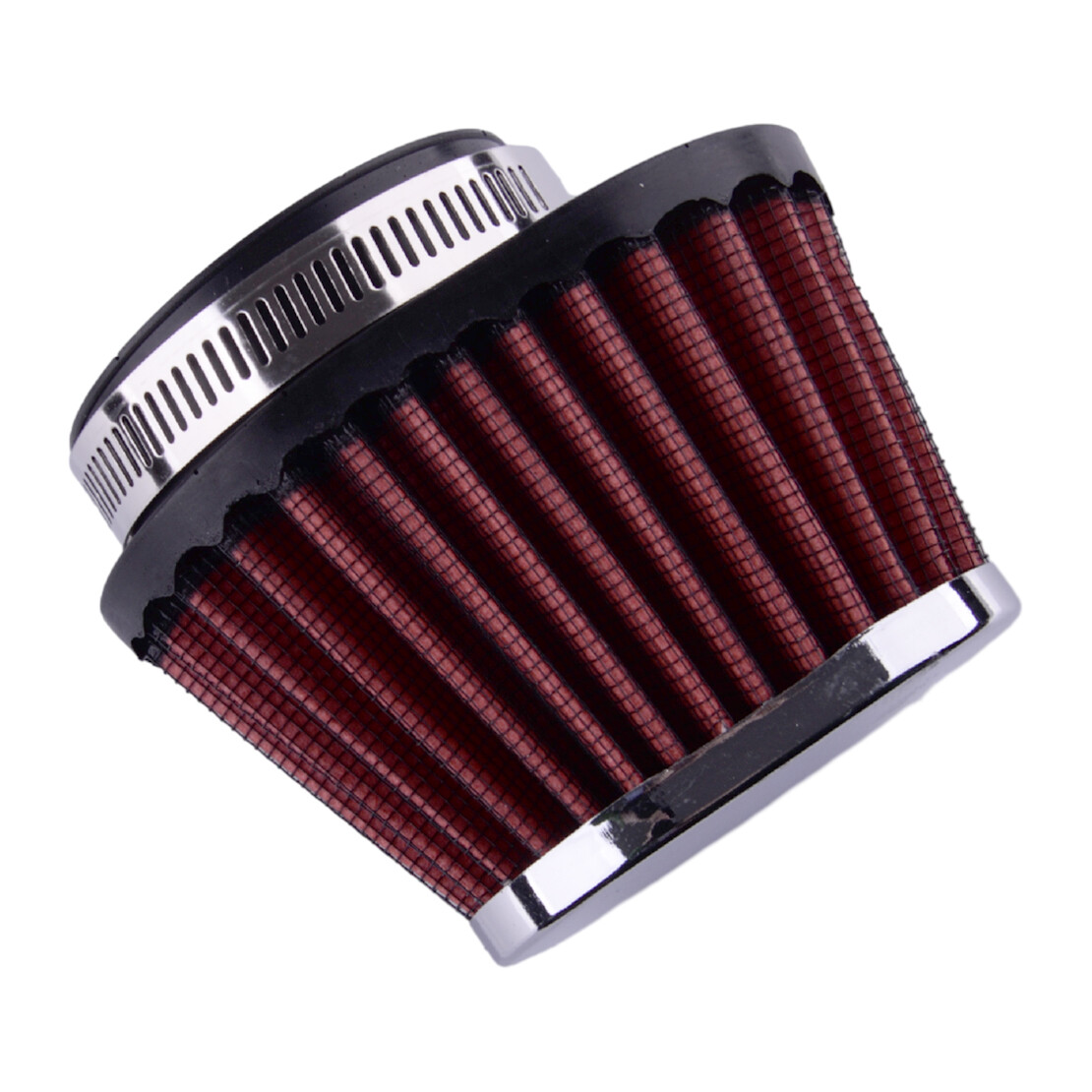 2pcs 55mm Red High Performance Car Motorcycle Pod Air Filter Inlet Cone ...