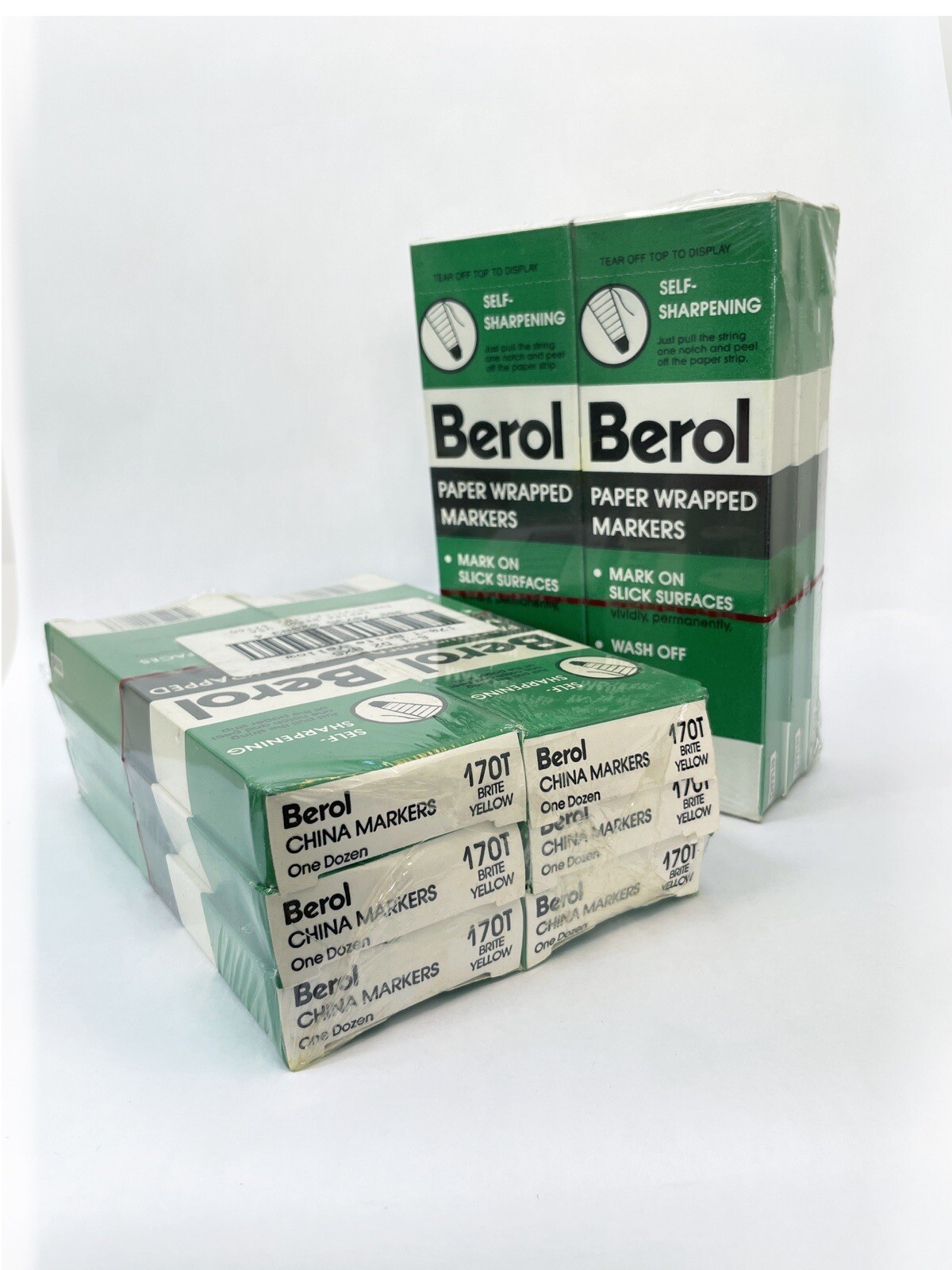 Bulk Case Berol Grease China Markers 170T Yellow - 6 boxes, 72 pencils ...