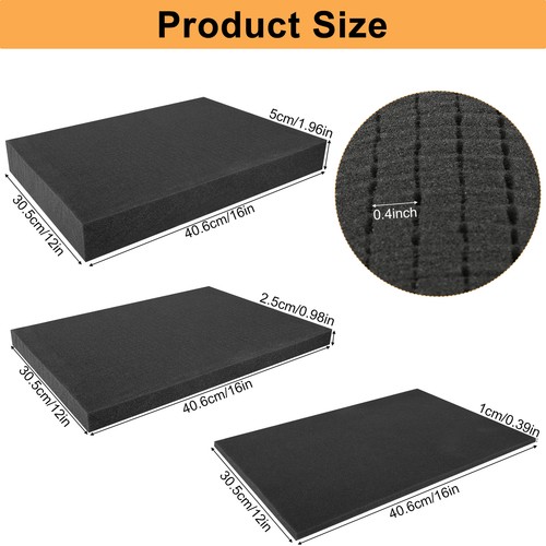 6Pcs/Set Packing Foam Pads Foam Inserts Tool box Camera Storage Foam ...