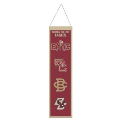 Boston College Eagles NCAA Heritage Banner Embroidered Wool 8" X 32" | eBay