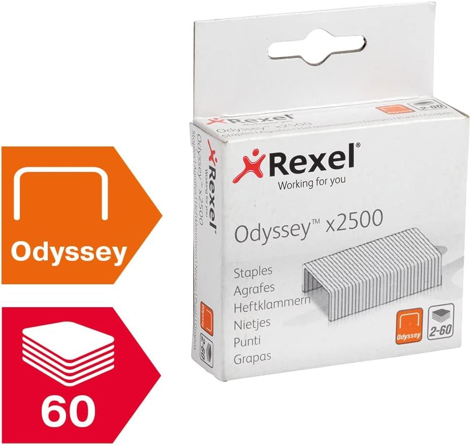 Rexel Odyssey Heavy Duty Staples, For Stapling up to 60 Sheets, Use ...