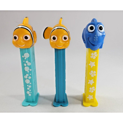 PEZ Dory and 2 Nemo Candy Dispensers Trim Variations Set of 3 Disney ...
