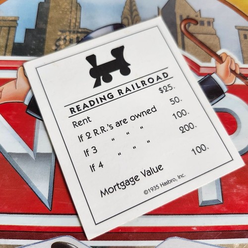 Monopoly Deluxe Edition Replacement Reading Railroad Card a | eBay