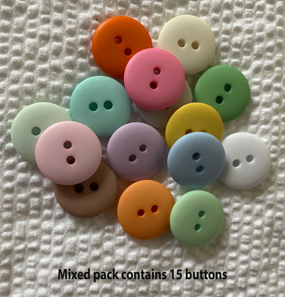 PACK OF 8 BEAUTIFUL MATTE SMARTIE BUTTONS – 30 COLOURS 11,13,14,16,18 ...