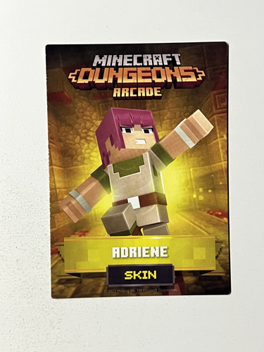 2021 Minecraft Dungeons Arcade Game Card ADRIENE Skin Non Foil 52/60 ...