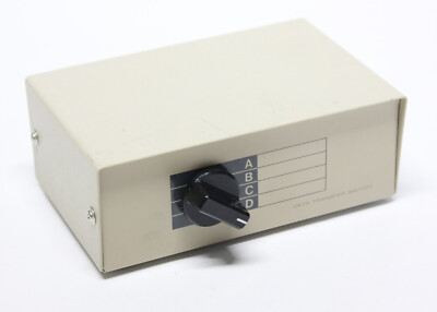 4-Way DB25 Manual Data Transfer Switch Box Rotary for Parallel Printer ...