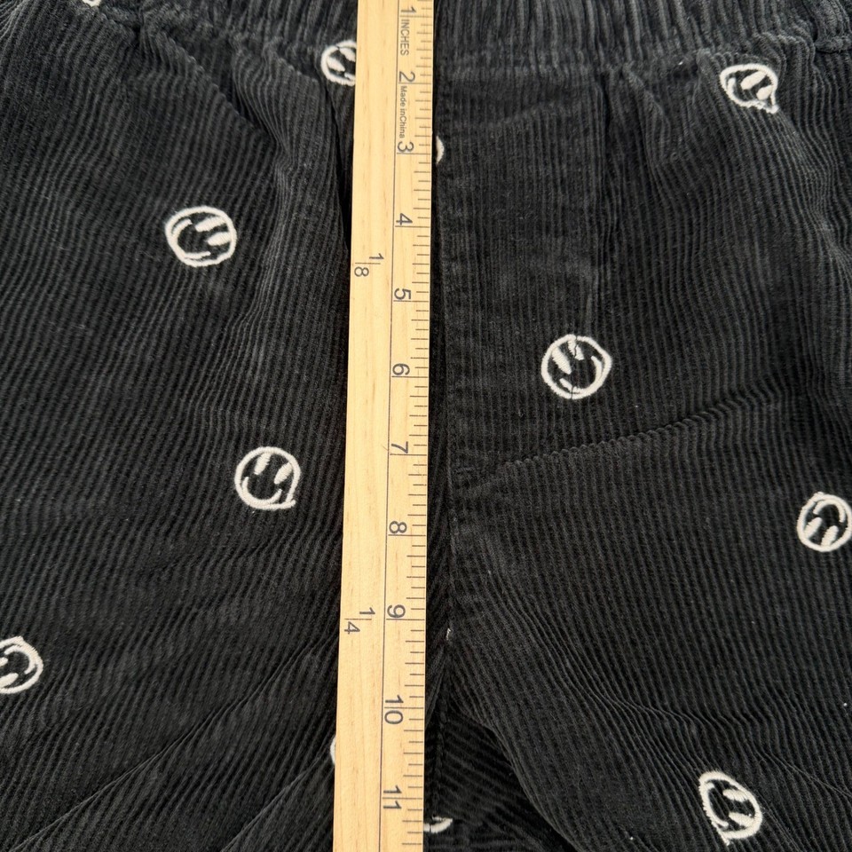 Urban Outfitters Men's Black Corduroy Smiley Face Print Embroidered ...