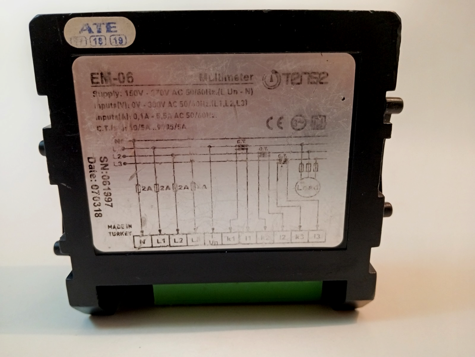 Tense Multimeter EM-06 3-Phase 140V–270V 70mA–5.5A Digital Multimeter ...