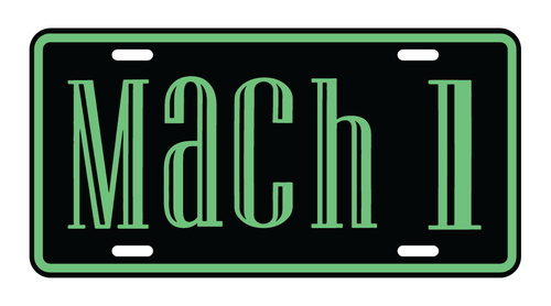 MACH 1 Metal License Plate Grabber Green Fits Ford Mustang Classic 302 ...