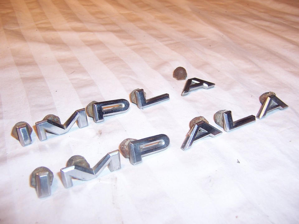 1965 - 1966 Chevy Impala Script Letters Emblem Original GM | eBay
