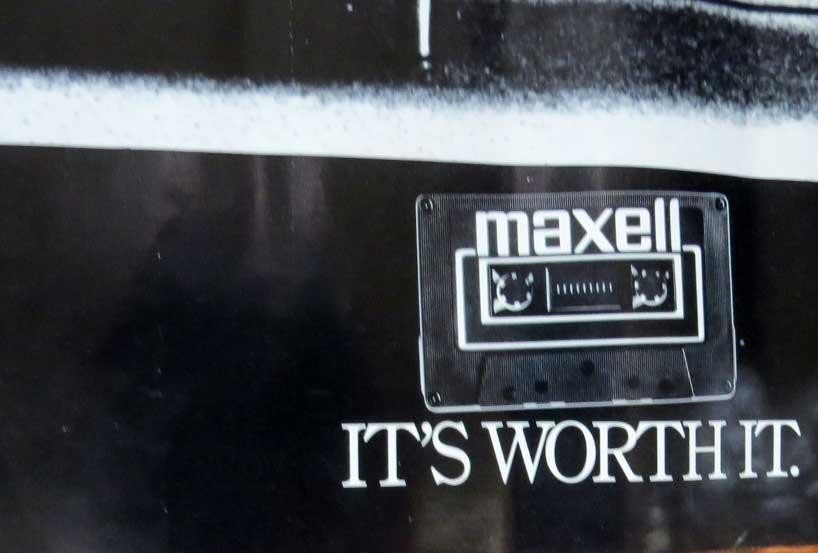 Vintage Maxell "Blown Away Guy" Advertising Poster – 44" x 22" – Iconic ...