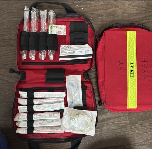 I.V. Kit FULLY STOCKED first Aid Drug Module Remedy Kit Bag Nylon ...