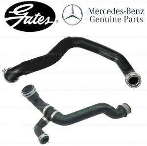Set of 2 Radiator Coolant Lower/Upper Hoses GATES/GENUINE for Mercedes ...
