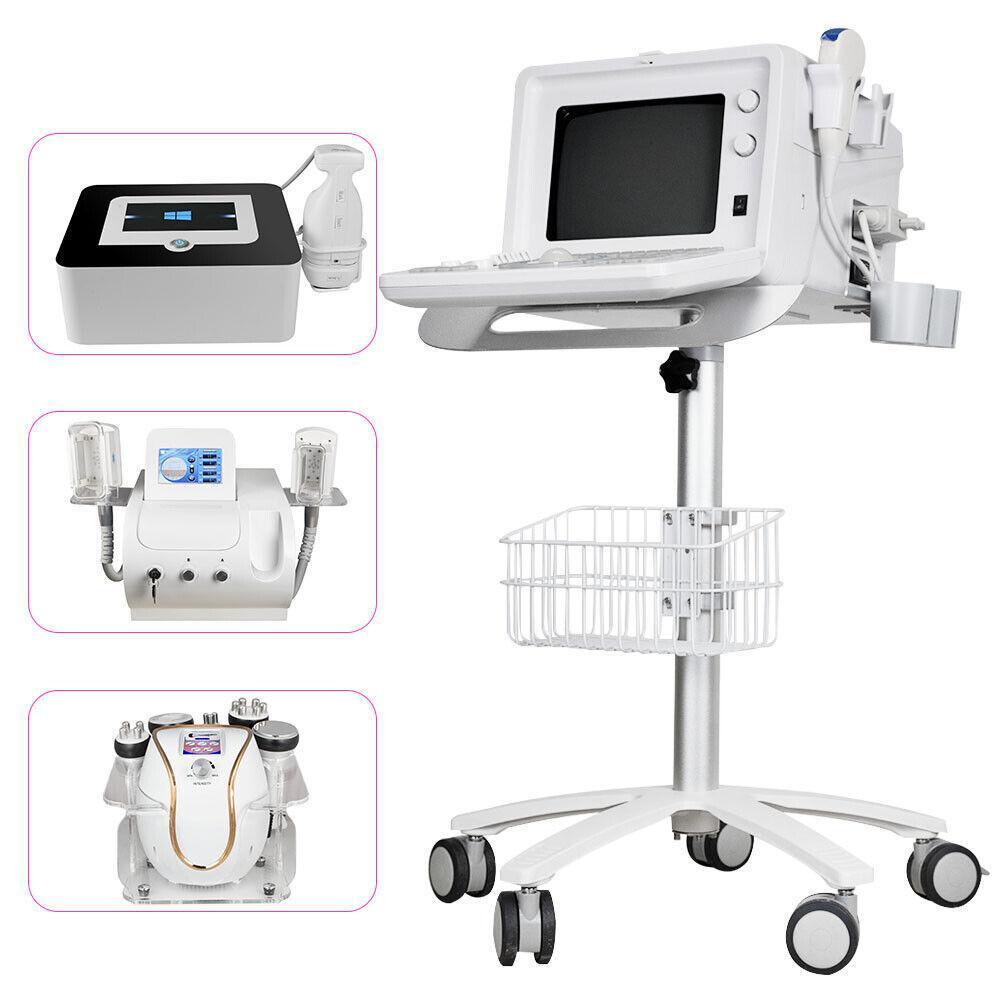 Mobile Trolley Rolling Cart For Ultrasound Scanner Machine With Basket ...
