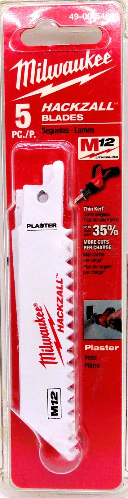 Milwaukee M12 Hackzall Blade-plaster 49-00-5461 for sale online | eBay