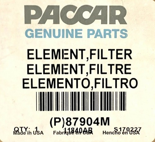87904M Genuine Paccar/Fleetguard Element, Filter - Power Steering - OEM ...