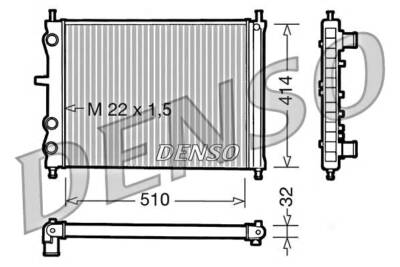 DENSO Radiator Copper For FIAT Brava Bravo I Marea Weekend 95-03 ...