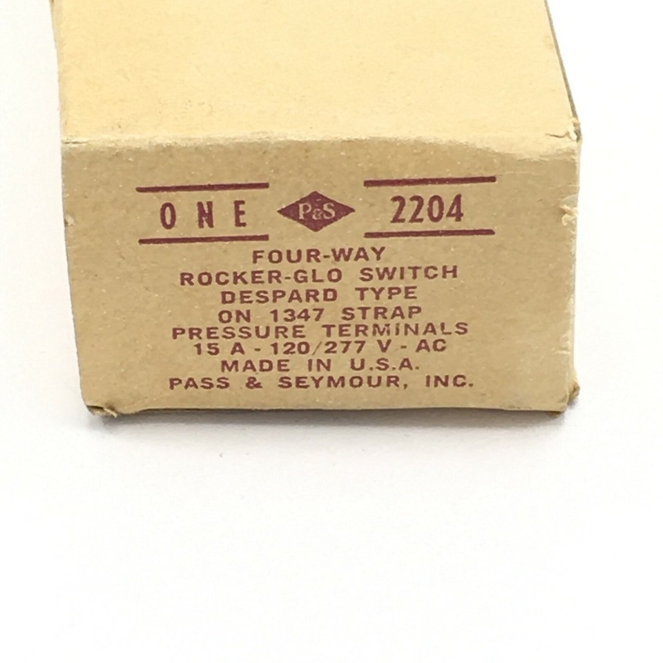 Pass and Seymour Four-Way Rocker-Glo Switch 2204 | eBay