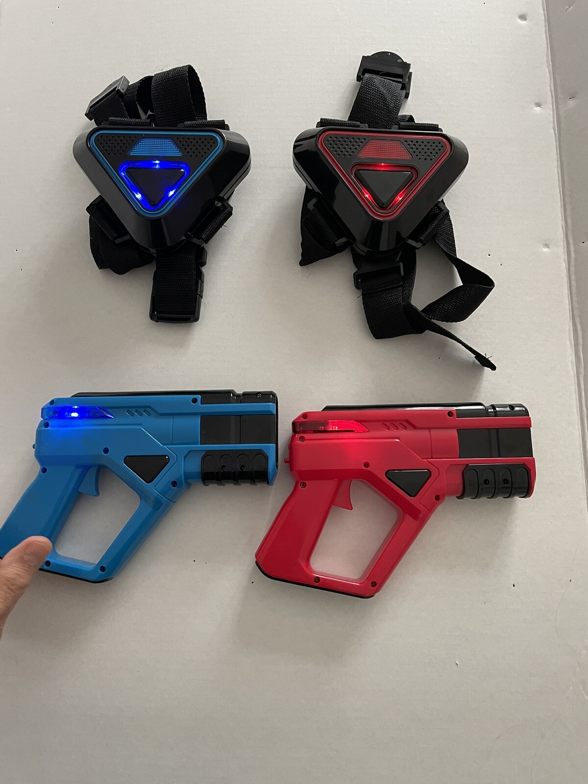 Sharper Image Laser Tag Pair Guns and Targets Red and Blue | eBay
