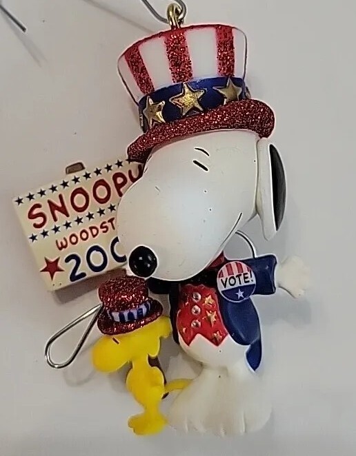 Hallmark SNOOPY 2004 ORNAMENT 'THE WINNING TICKET" US Presidential ...