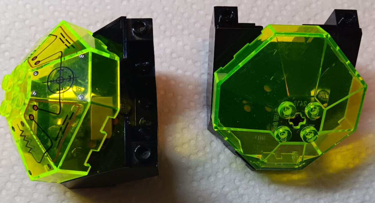 G-1 Lego Cockpit 6 x 6 x 3 1/3 w/ Octagonal Trans-Neon Green Canopy ...