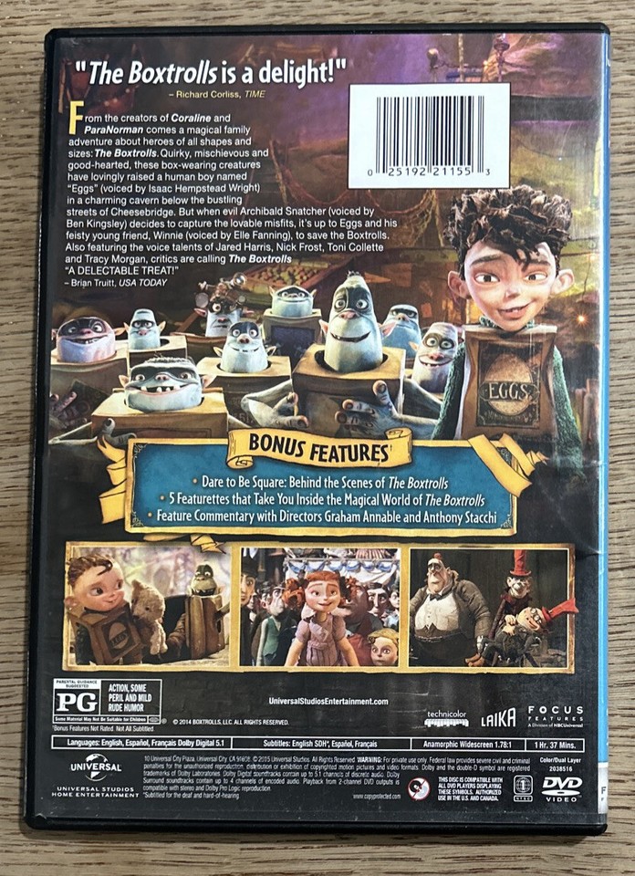 The Boxtrolls (DVD, 2015) 25192211553| eBay