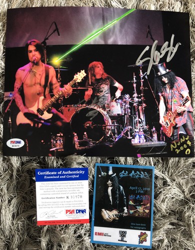 "GUNS N ROSES" SLASH Steven Adler SIGNED 8x10 Photo Autographed PSA/DNA ...