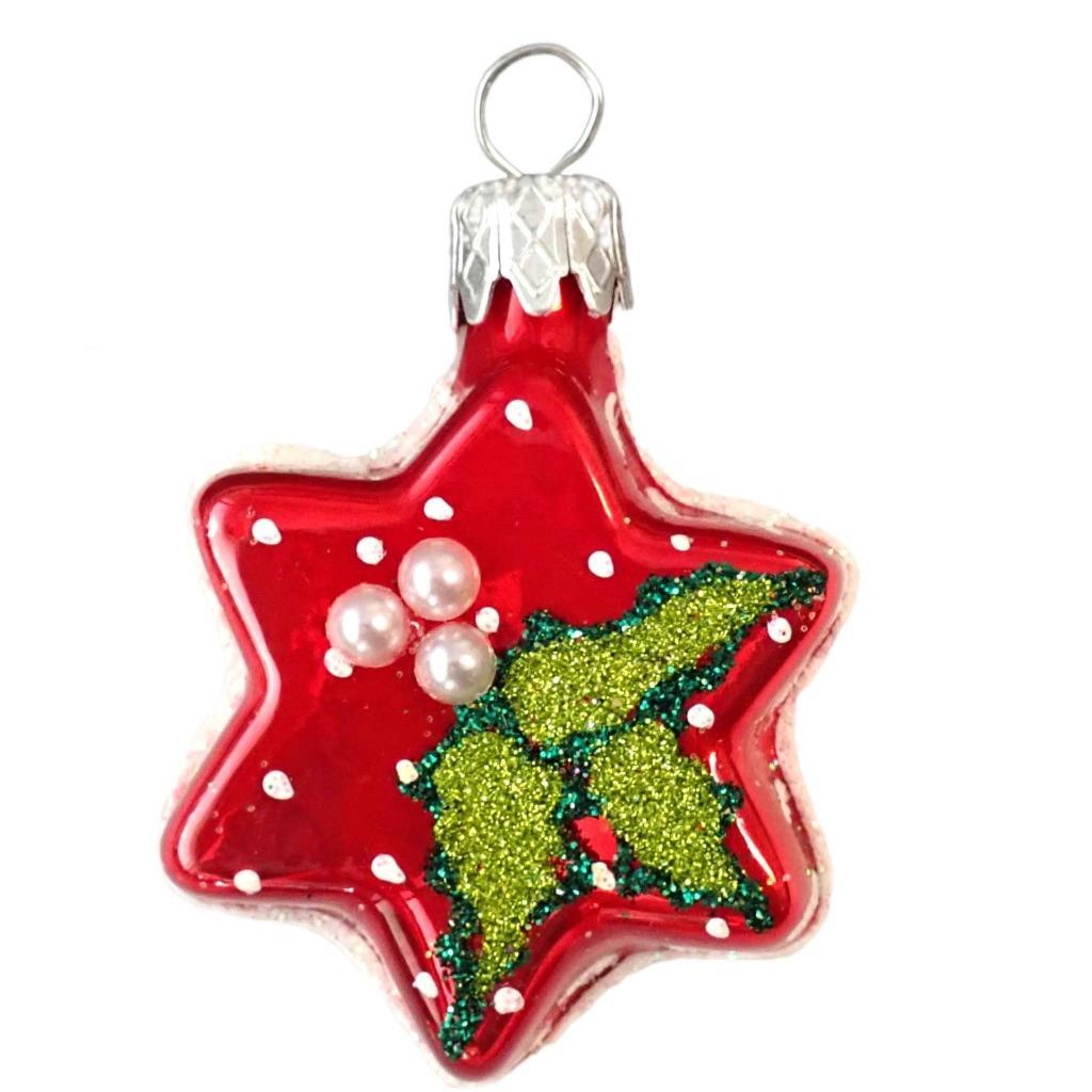 MINI CHRISTMAS STAR EUROPEAN BLOWN GLASS X-MAS TREE ORNAMENT | eBay