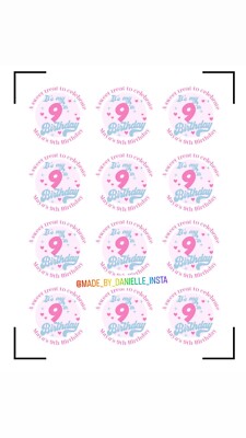 personalised birthday stickers - 9th birthday | eBay