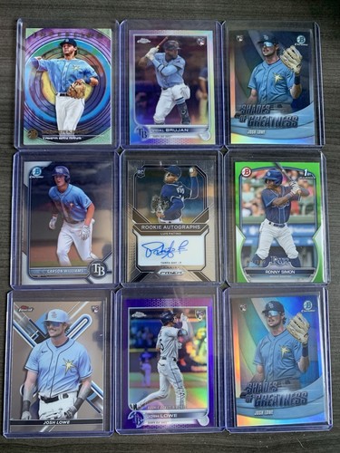 (18) Tampa Bay Rays Rookie Card Lot- Rookies, Refractors, Auto, Inserts ...