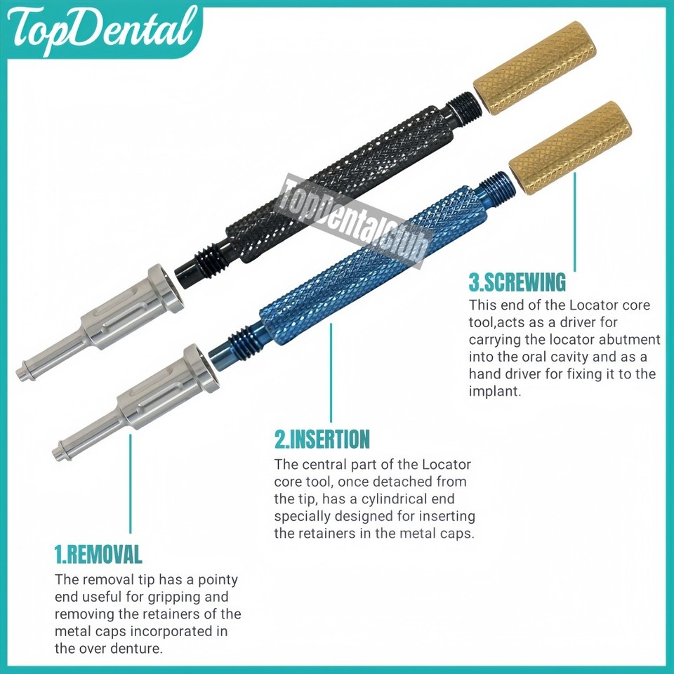Dental Universal Implant Retention Caps Insertion Extraction Locator ...