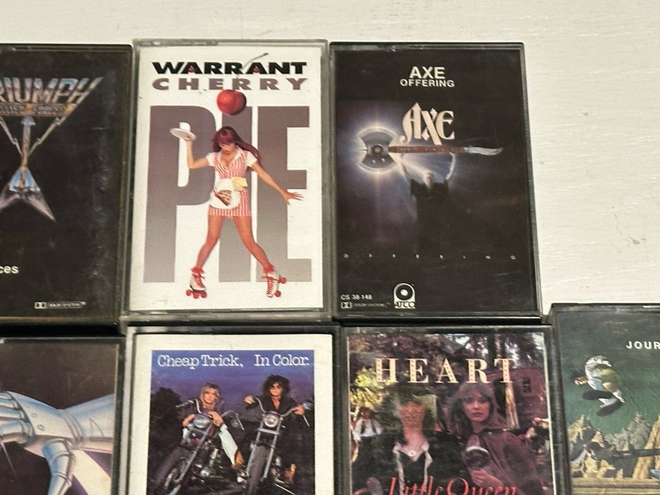 VINTAGE Heavy Metal Rock TAPE 19 CASSETTE LOT~WARRANT GREAT WHITE HEART AXE STYX | eBay