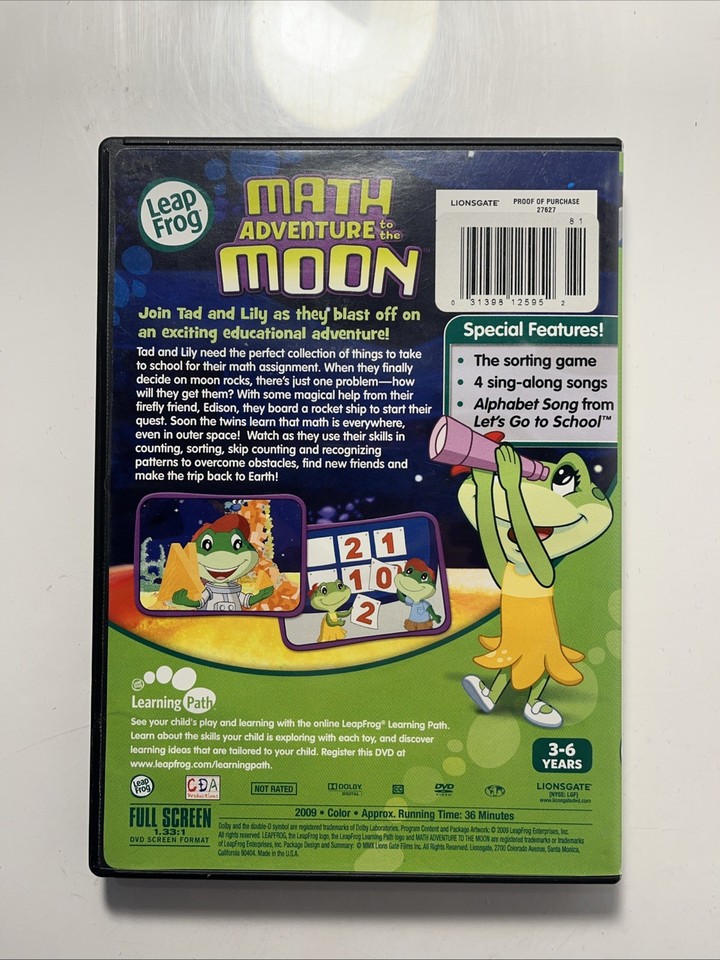 #11 Leapfrog: Math Adventure To The Moon [DVD] - Tested 31398118206| eBay