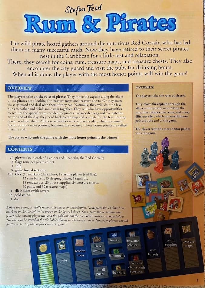 Rum & Pirates OPEN BOX board game by Alea | eBay