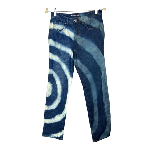 STYLE & Co. DENIM Women’s Bleached Tie Dyed Jeans 2P 60s punk grunge ...