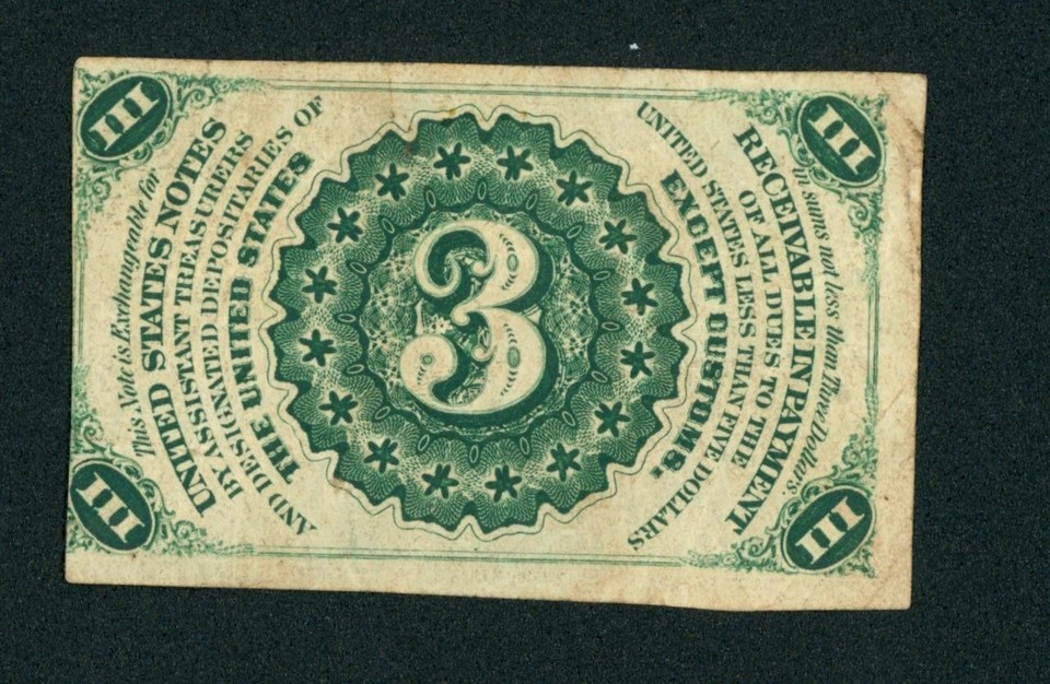 1863 3¢ Cents Third Issue U.S. Fractional Currency ** PAPER CURRENCY | eBay