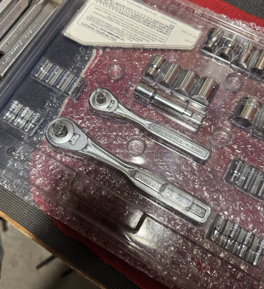 Rare Sears Craftsman 1/4” 3/8” Socket Set 34732 Ratchets V Series NOS ...