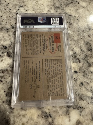 PSA 3 1954 BOWMAN GEORGE BLANDA #23 HOF NICE LOOKING CARD | eBay