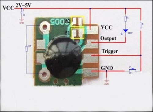 5PCS Multifunction Delay Trigger ChipTiming Module Timer IC Timing 2s ...