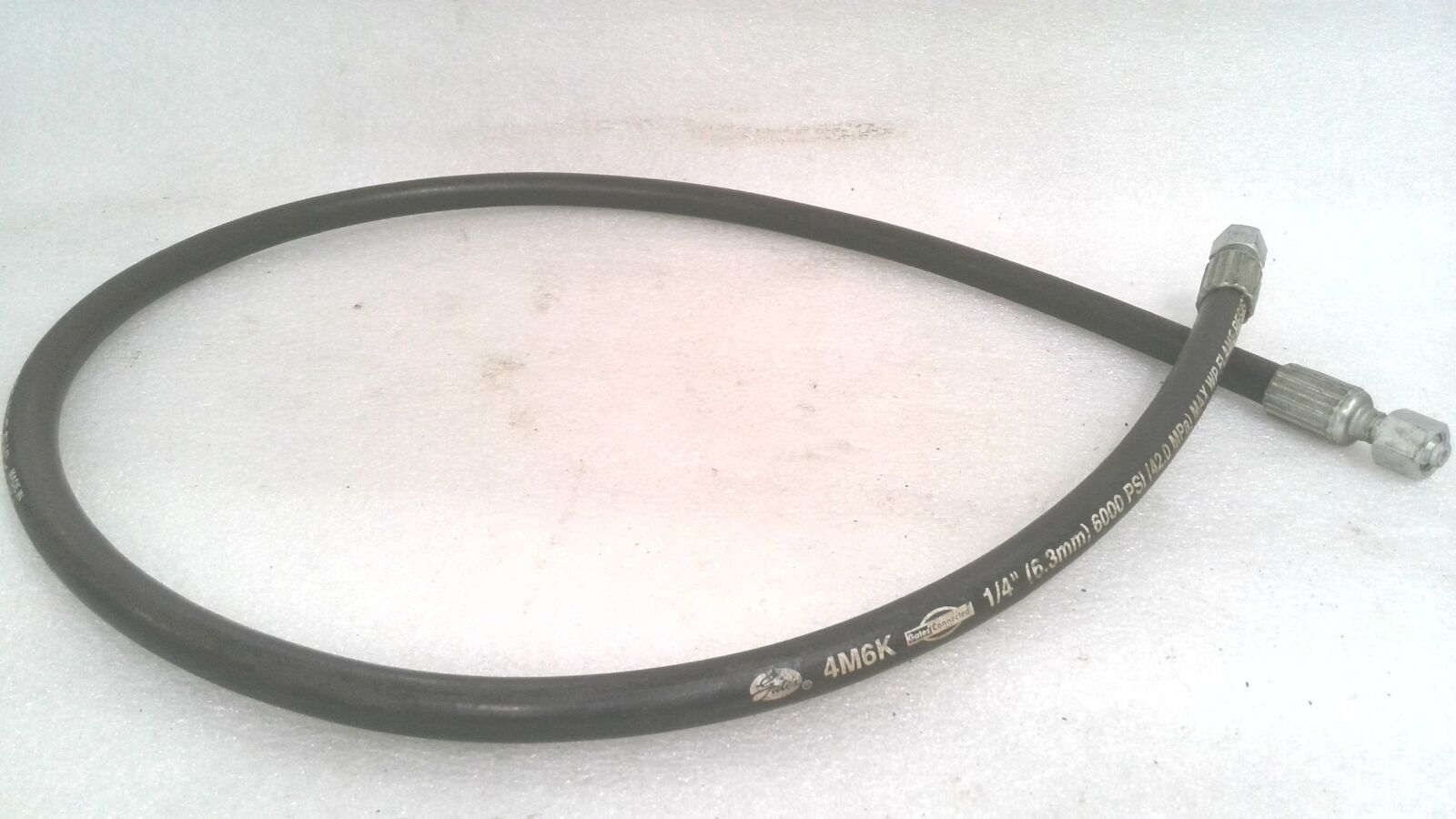 GATES CONNECTED 4M6K MEGA3000 1/4" HYDRAULIC HOSE WITH 1/4" G25645-0408 ...