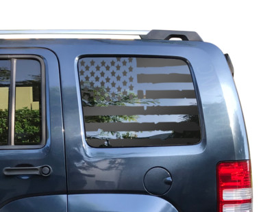 Distressed Flag Decal for Jeep Liberty - Window USA American Flag 2008 ...