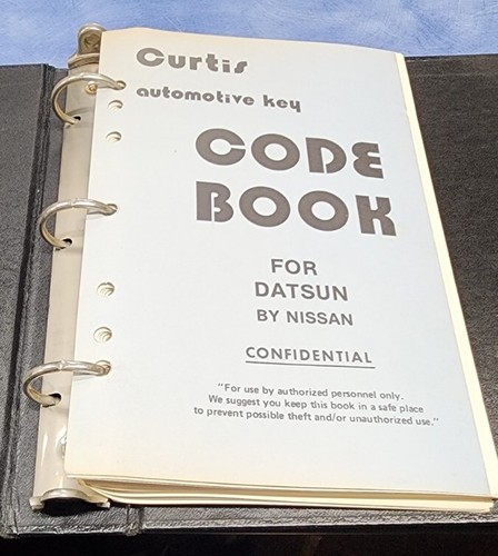 Vintage Curtis Key Code Book DATSUN BY NISSAN 1981 & TOYOTA | eBay