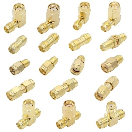 exgoofit SMA Adapter Kit, 18pcs, Gold Plated, with FPV Antennas, Ham ...