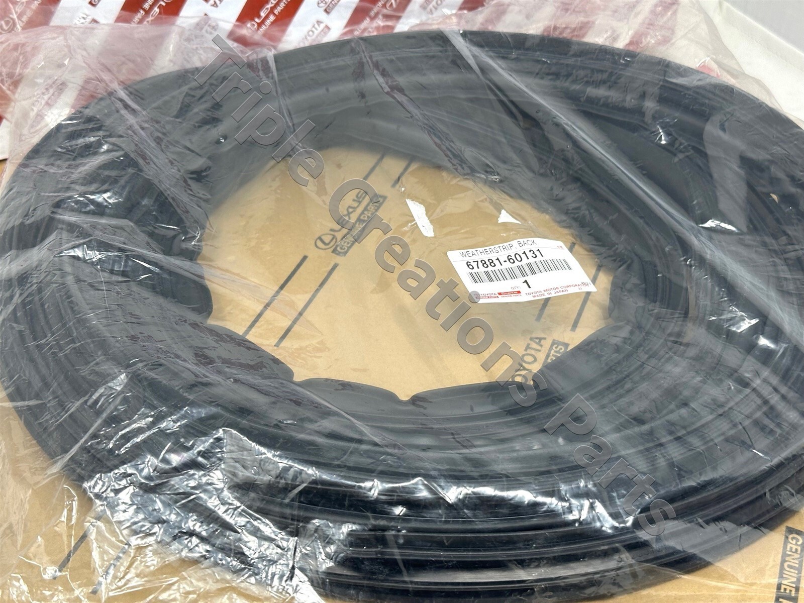 67881-60131 Genuine OEM Toyota Weatherstrip, Back Door 6788160131 | eBay