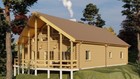LOG CABIN HOME shell kit logs 1950 sq ft 32' by 50' with loft | eBay