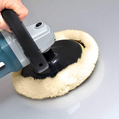 8" Wool Double Sided Buffing Pad for 2-Sided Compound Cutting and ...