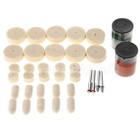 36Pcs 1/8" Soft Felt Polishing Kits Rotary Compound Set Buffing Burr ...