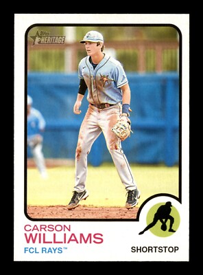 2022 Topps Heritage Minors #20 Carson Williams Rays Baseball Card | eBay