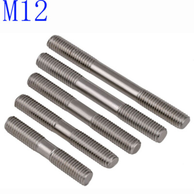 M12*40-250mm Metric 304 Stainless Steel Double End Threaded Stud Bolts ...