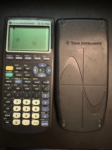 Texas Instruments TI-83 Plus Graphing Calculator w/ Cover + Batteries ...